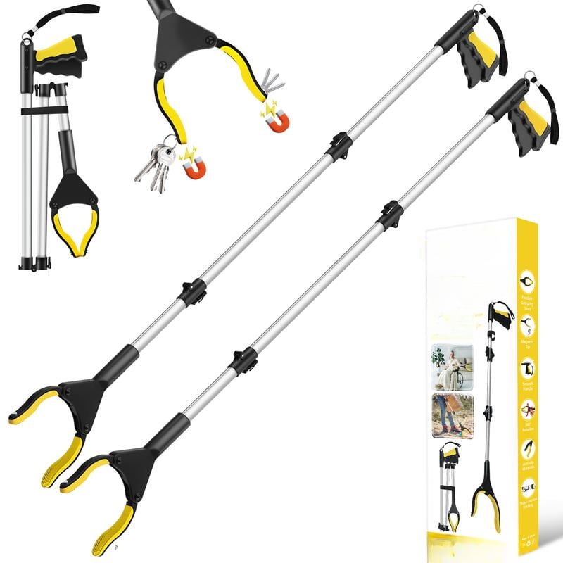 1pcs 43 Inches Extra Long Grabber ToolReaching Tool with Anti-Drop Cord ...