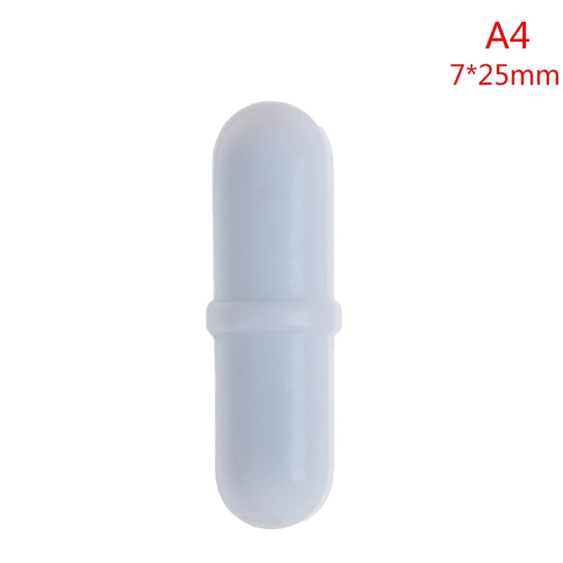 1pcs 6 Sizes PTFE Magnetic Stirrer Mixer Stir Bar White Color Without ...