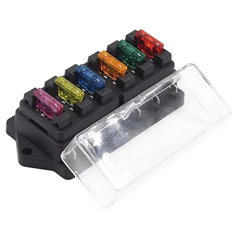 1pcs 6 Way Fuse Box DC 12V 24V 40A Circuit Car Trailer Auto Blade Fuse ...