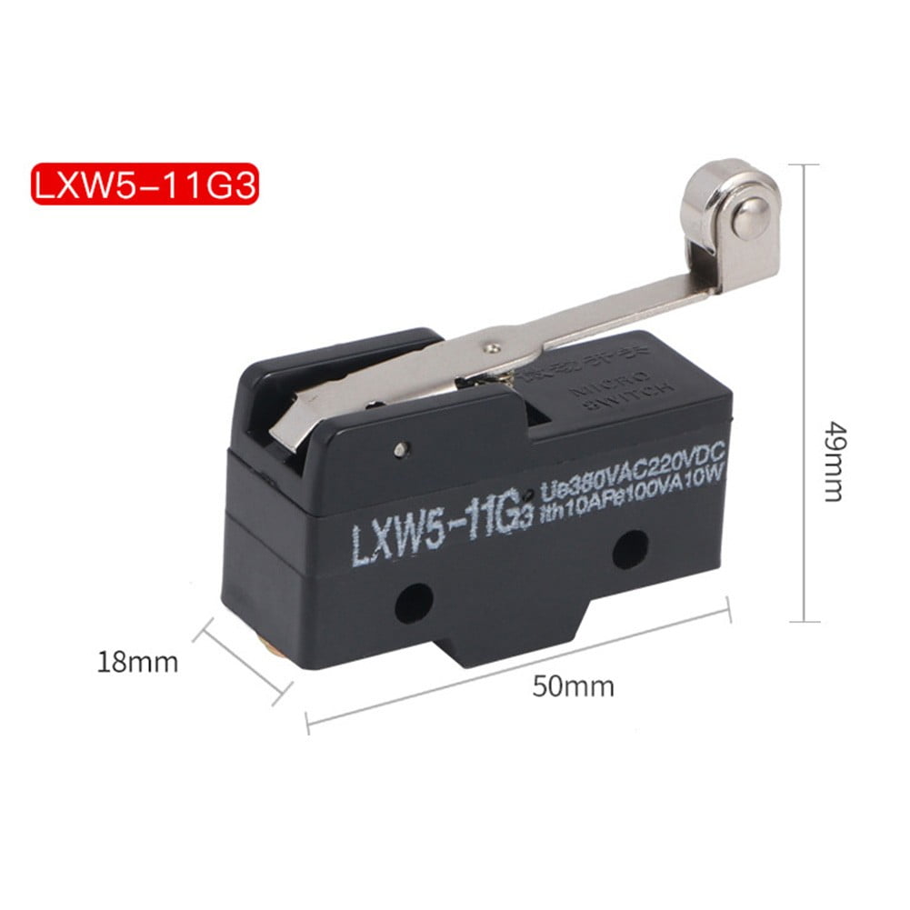 1pcs AC 380V DC 220V 10A Push Plunger Actuated Momentary Limit Switch ...