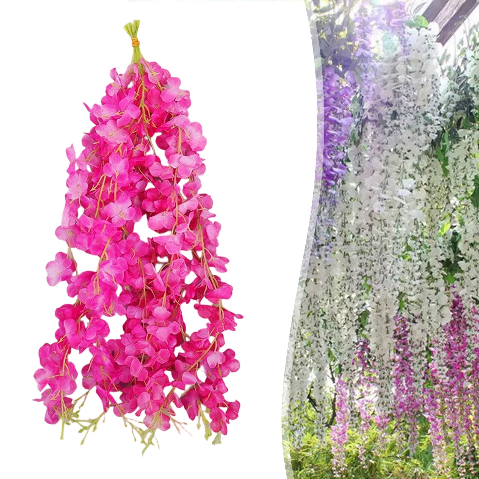 1pcs Artificial Wisteria Flowers 50CM Artificial Fake Wisteria Vine ...