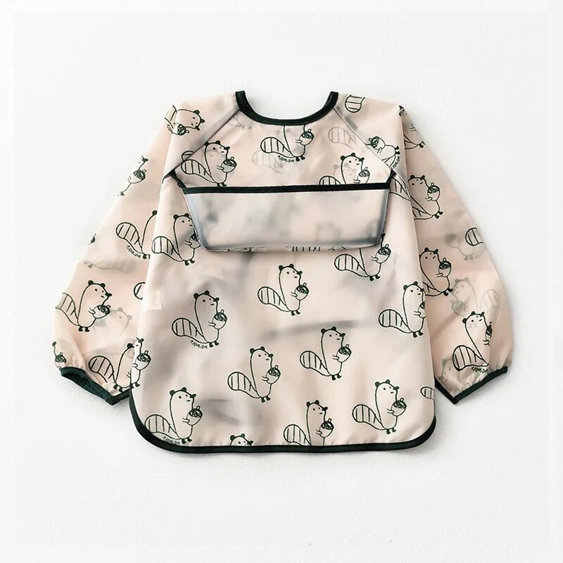 1pcs Baby Bibs Waterproof Infant Bib Full Sleeve Gown Children Long ...