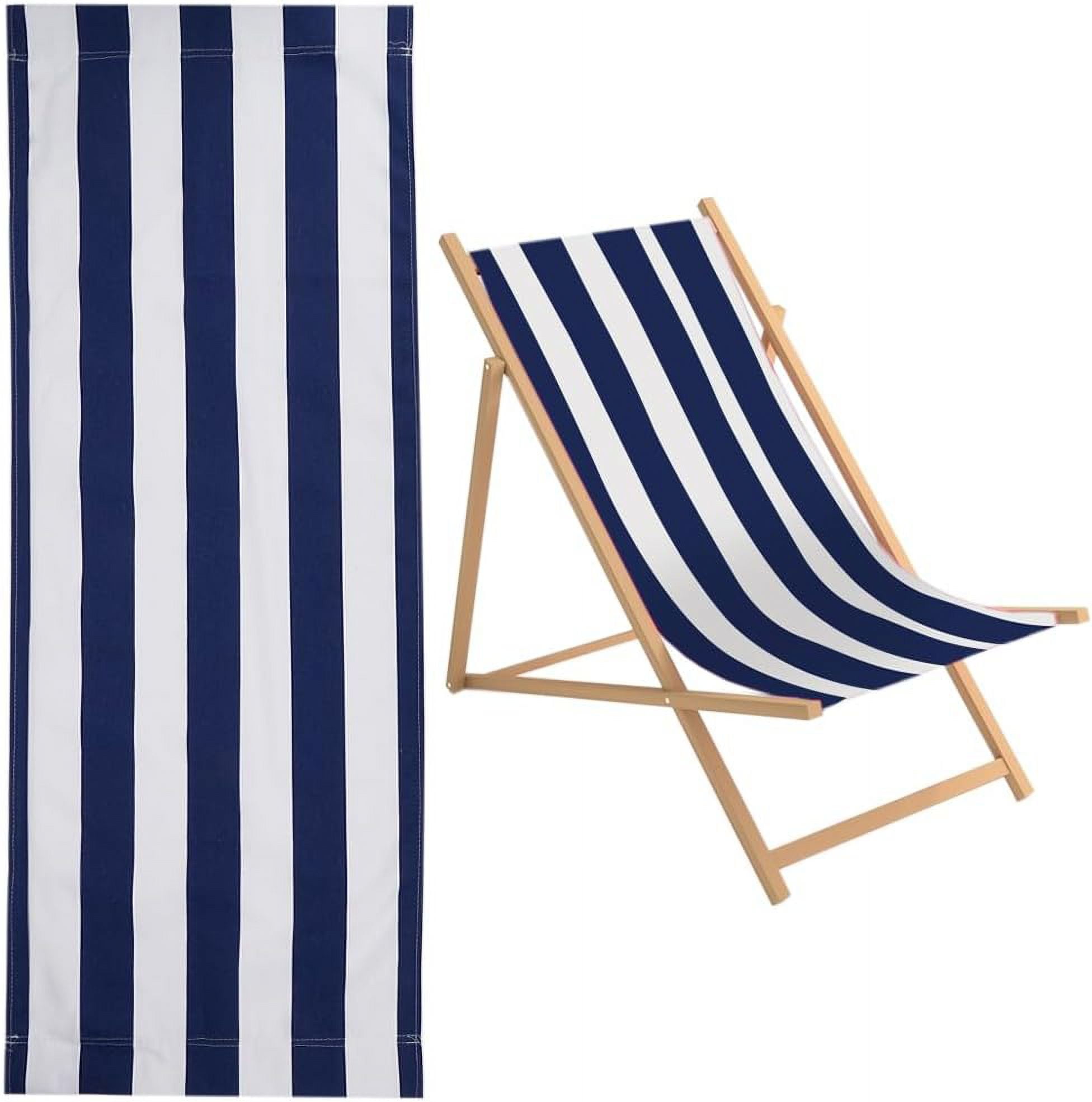 1pcs Beach Sling Chair Replacement Canvas 435 * 1165mm Chair Prussian ...