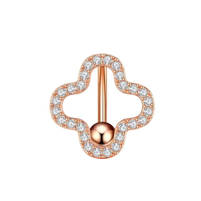 1pcs Belly Button Rings Four-leaf Clover Moon Pentagram Navel Piercing ...