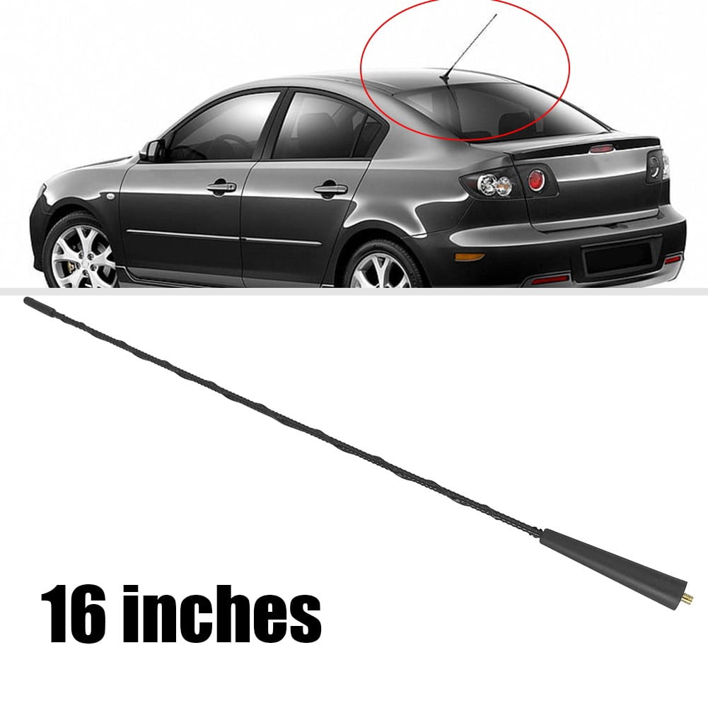 1pcs Black Abs Universal 16 Inch AM/FM Mast Whip Car Auto Radio Antenna ...