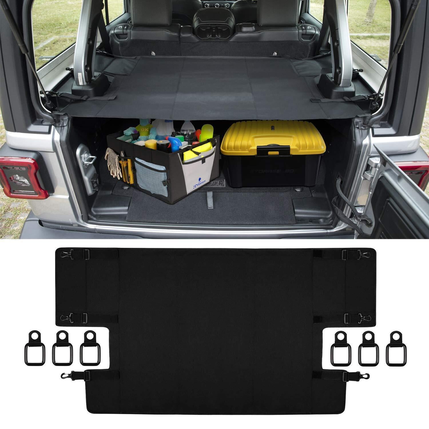 1pcs Black Security Cargo Shield Rear Trunk Cover for Jeep Wrangler JK ...