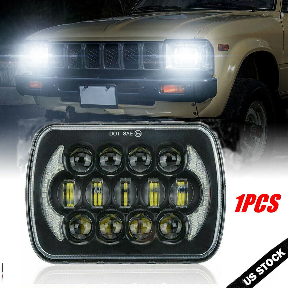 1pcs Brightest DOT 7x6" 5x7 Led Headlight High/Low DRL For Jeep ...