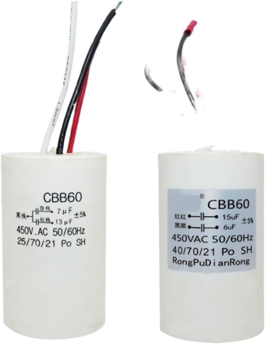 1pcs CBB60 Three 3 Wires Four 4 Wires Double Capacitor 450V Start Capacitor - Walmart.com