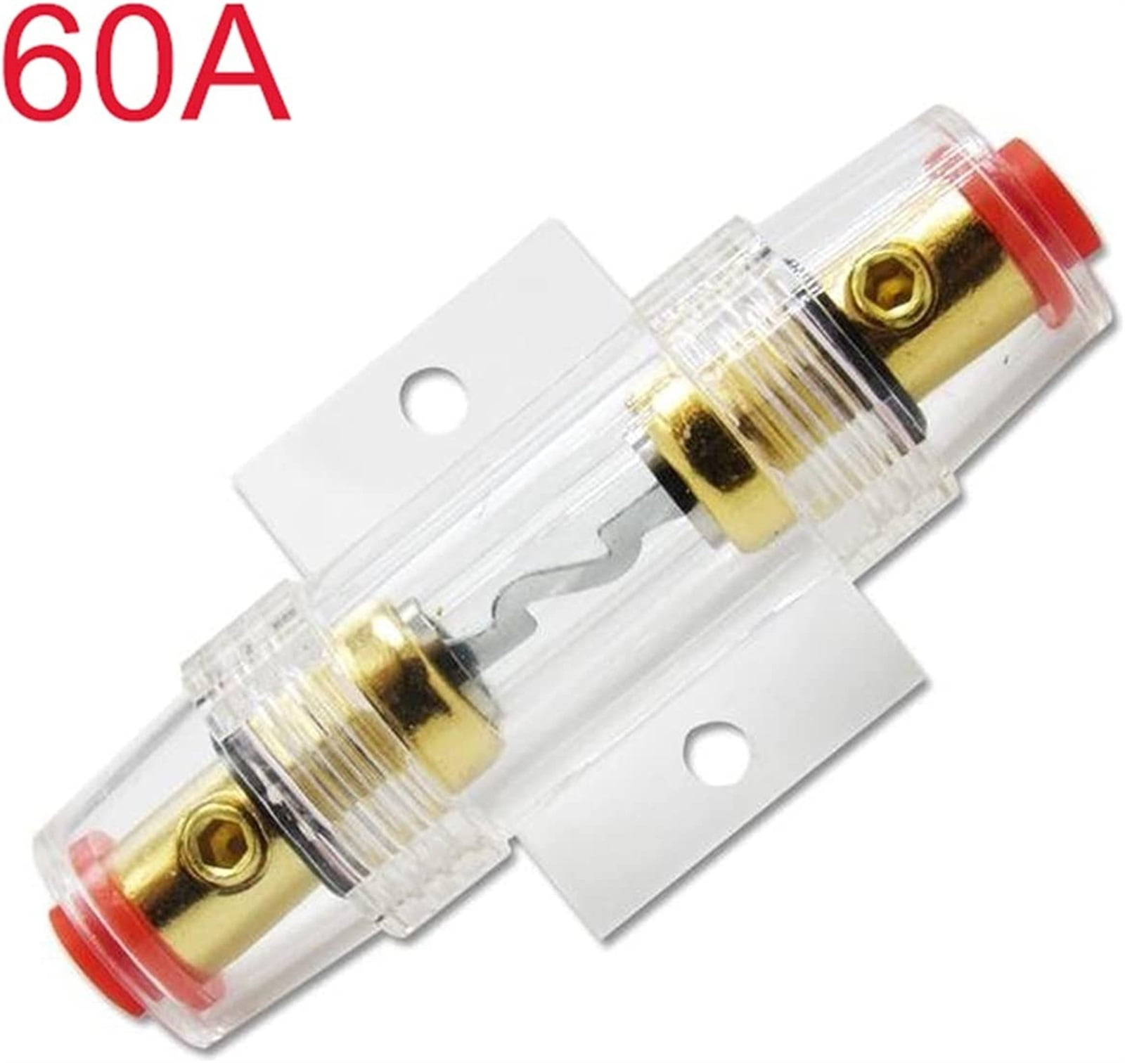 1pcs Car Audio Refit Fuse Holder 4/8 and 10 Gauge Wire with 60 AMP ...