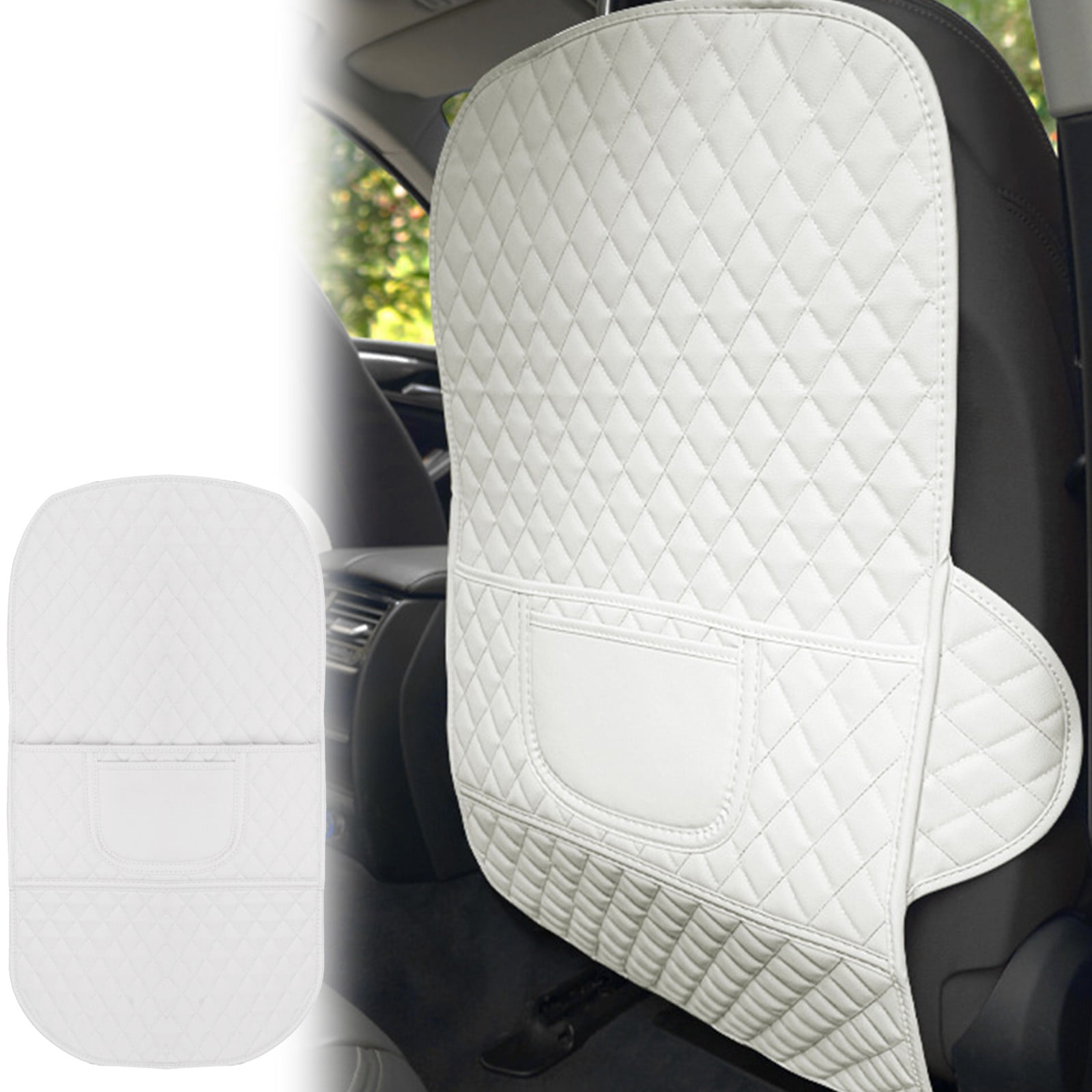 1pcs Car Kick Mats, PVC Backseat Protector Cover Pad with Storage Bag ...