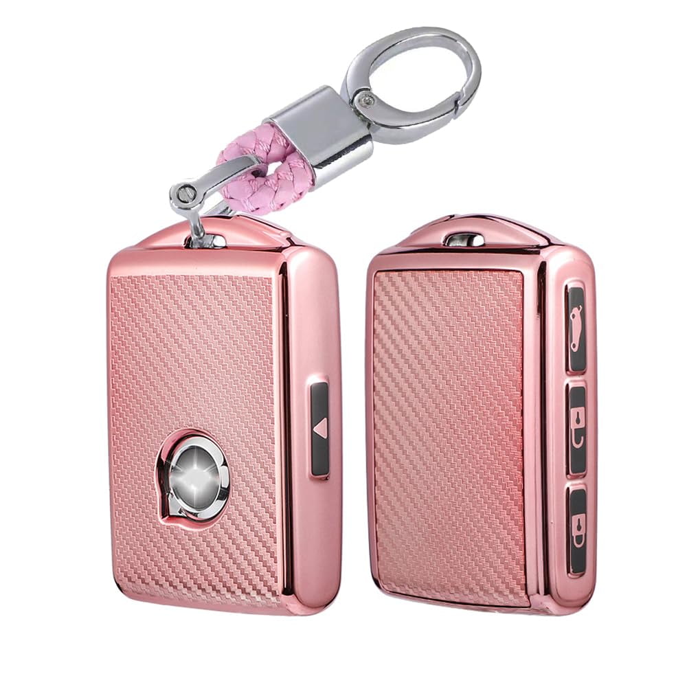 1pcs Carbon Fiber Texture Key Fob Cover for Volvo XC90 XC60 S60 XC40 ...