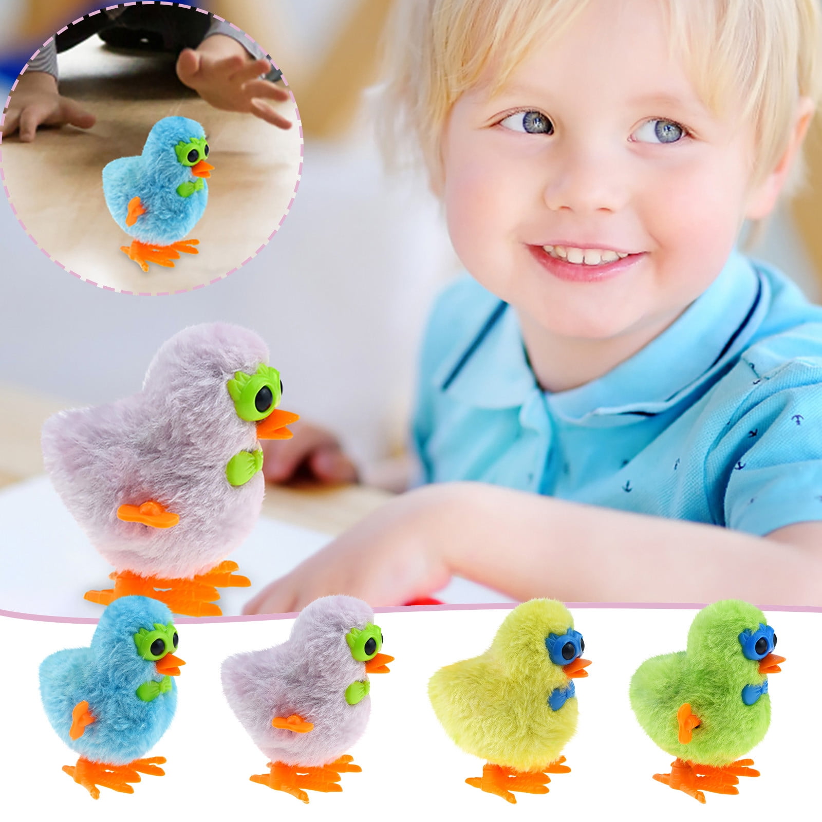 1pcs Chicken Toy Funny Wind Up Hopping Jumping Chickens Clockwork ...