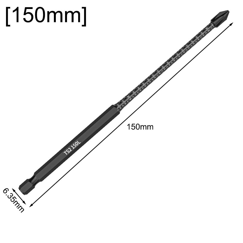 1pcs Cross Magnetic Screwdriver Bit Alloy Steel Anti-Slip Long Drill Bits PH2 FOR Electric ...