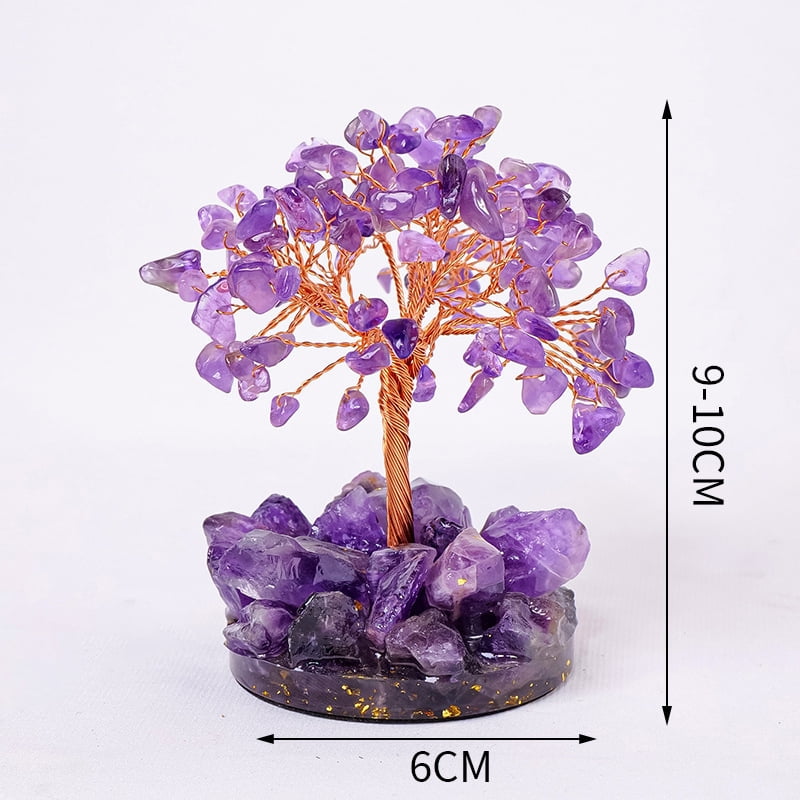 1pcs Crystal Money Tree，Feng Shui Crystals for Home Office Desk ...