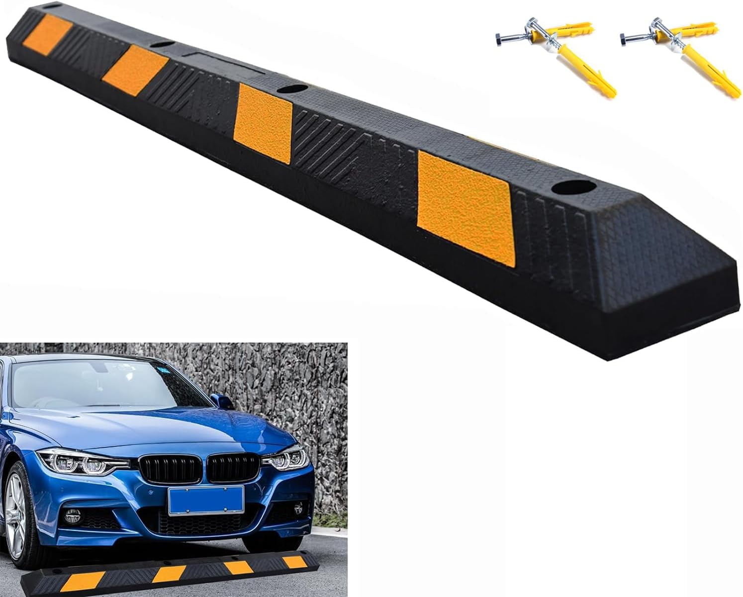 1pcs Curb Parking Stoppers for Garage Bumpers Parking car - 72" Length ...