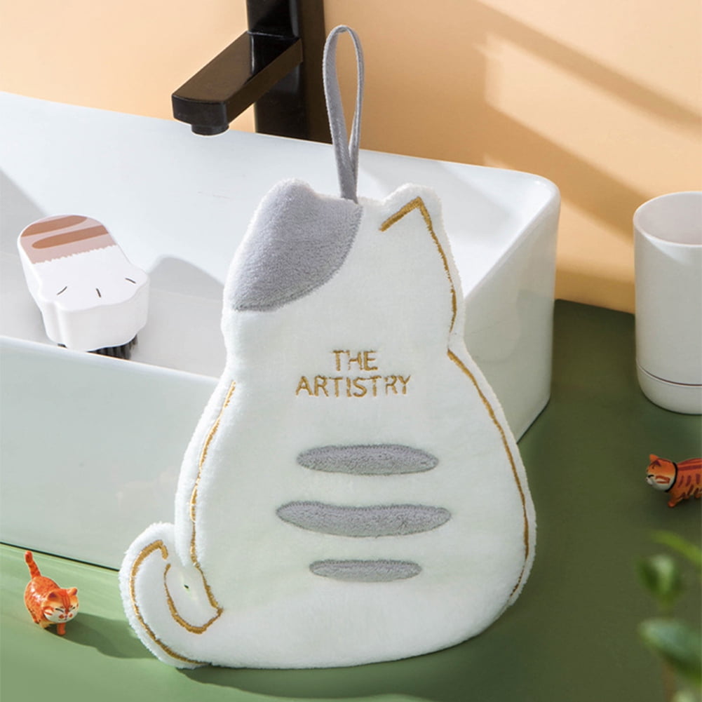 1pcs Cute Hand Towels, Bathroom Towels with Hanging Loop,Children ...