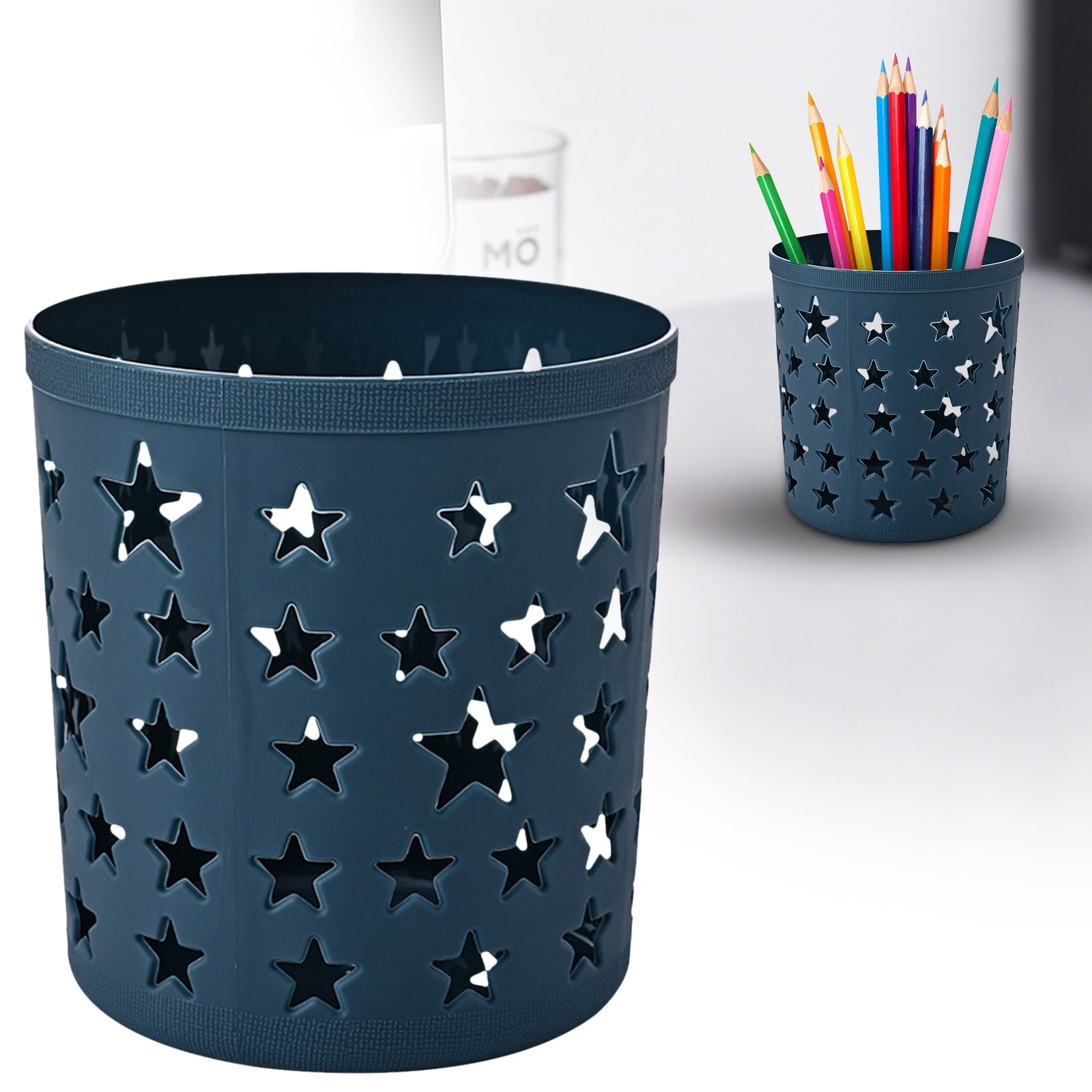 1pcs Decorative Storage Buckets Hollowed Pen Holders for Desktop ...