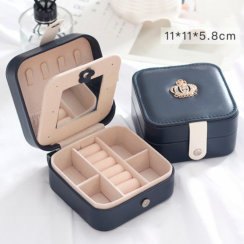 1pcs Double Layer Storage Box For Men And Women Large Capacity Leather ...