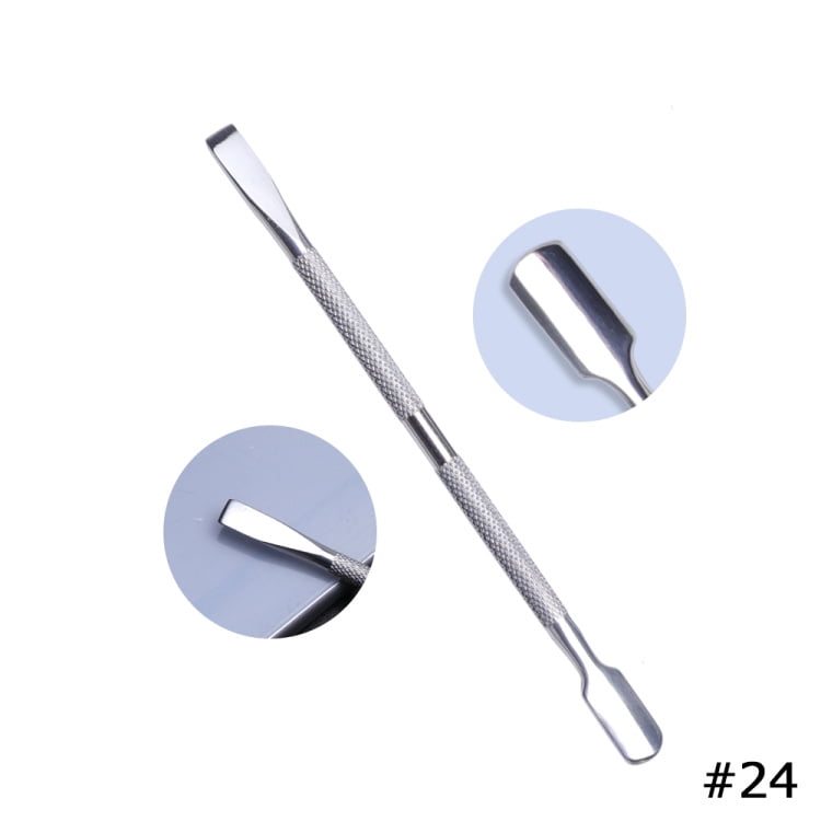 1pcs Double-ended Stainless Steel Cuticle Pusher Dead Skin Push Remover ...