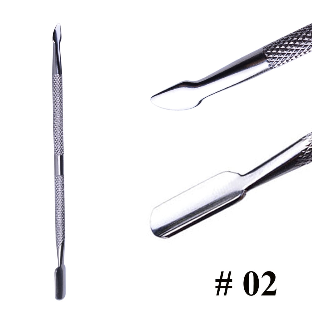 1pcs Double-ended Stainless Steel Cuticle Pusher Dead Skin Push Remover ...
