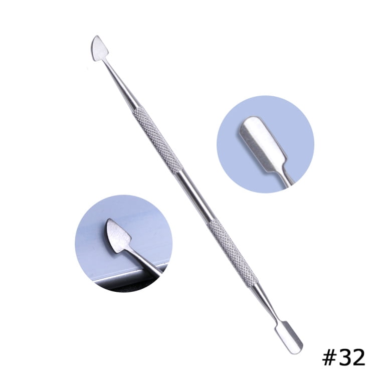1pcs Double-ended Stainless Steel Cuticle Pusher Dead Skin Push Remover ...