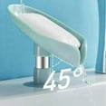 1pcs Drain Soap Holder Leaf Shape Soap Box Suction Cup Tray Drying Rack ...