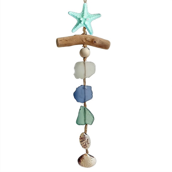 1pcs Driftwood Wall Decor, Coastal Nautical Starfish Hanging Ornament ...