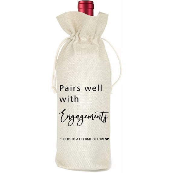 1pcs Engagement Wine Gift Bags, Bride Gift, Pairs well with Engagements ...