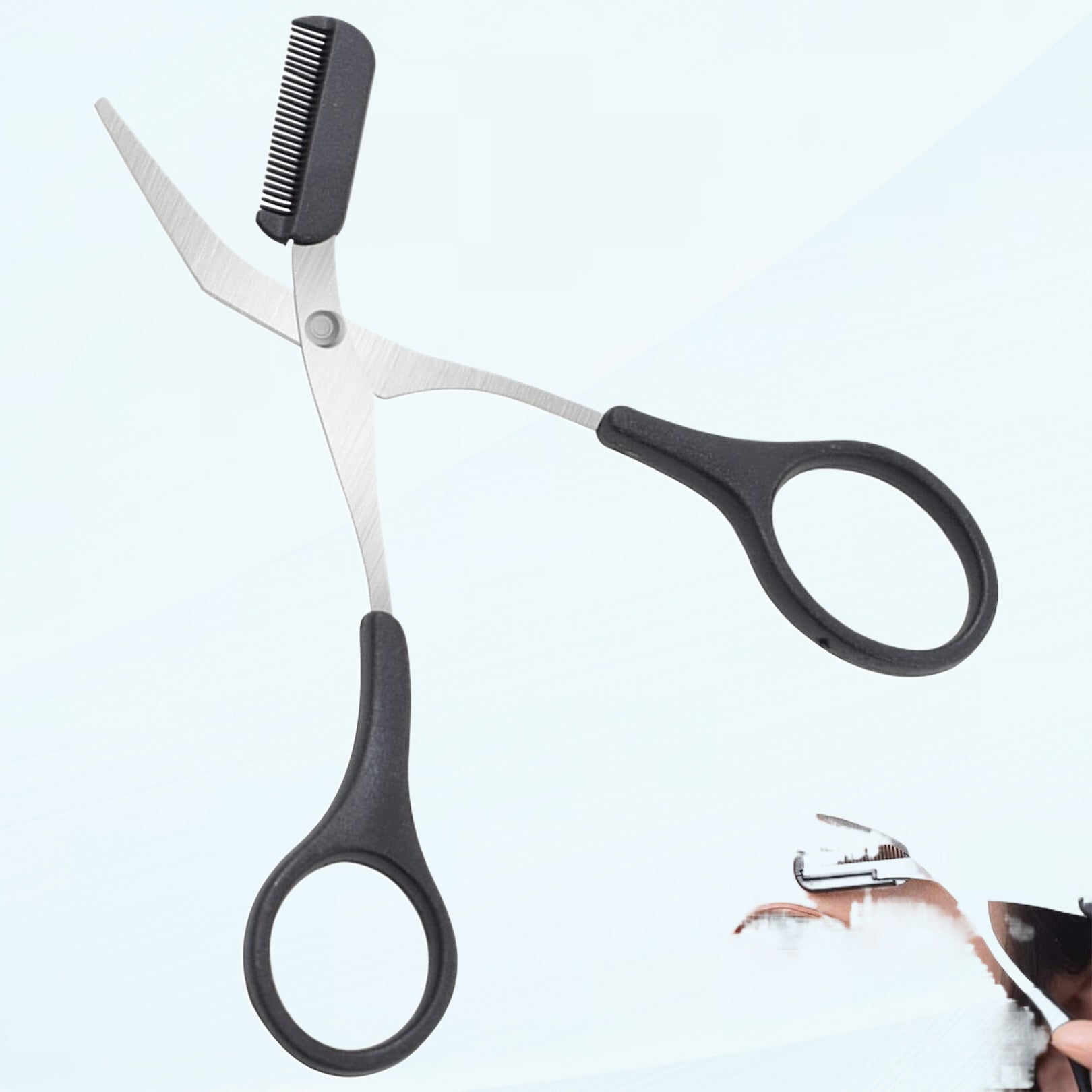 1pcs Eyebrow Trimmer Scissors with Comb, Auxiliary Eyebrow Comb ...