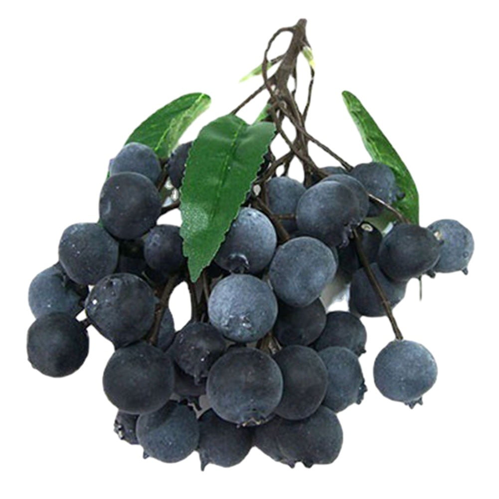 1pcs Fake Fruit Longan Artificial Lychee Blueberry Cherries Realistic ...
