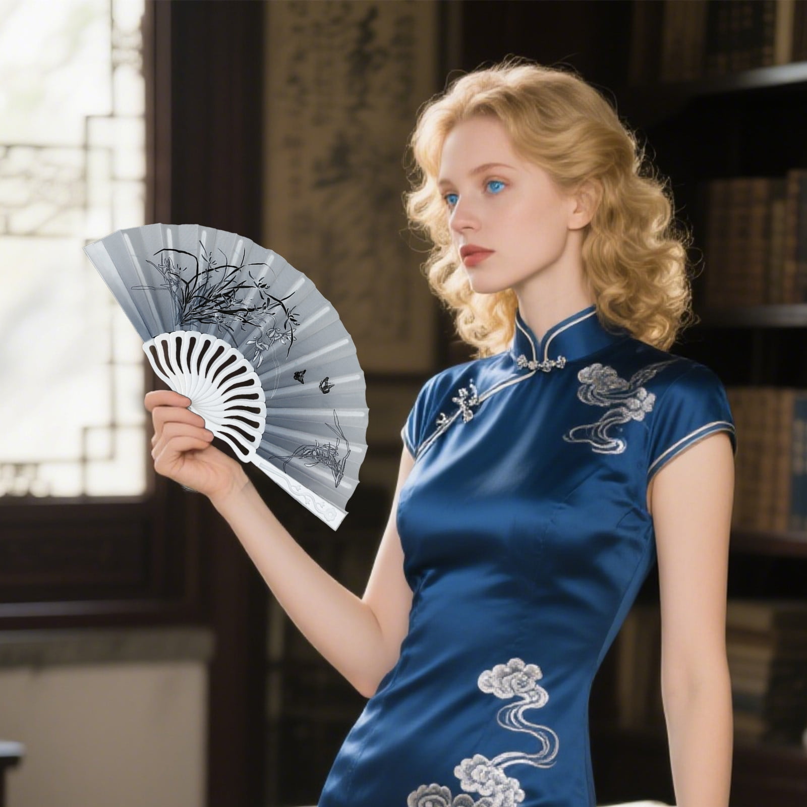 1pcs Foldable Hand Fan Vintage Foldable Fan Bulk for Wedding Party ...