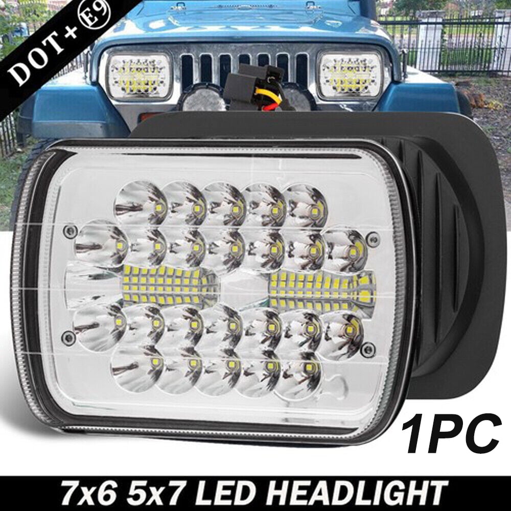 1pcs For Ford Ranger 1983-1988 5x7" 7x6" Rectangle LED Headlight High ...