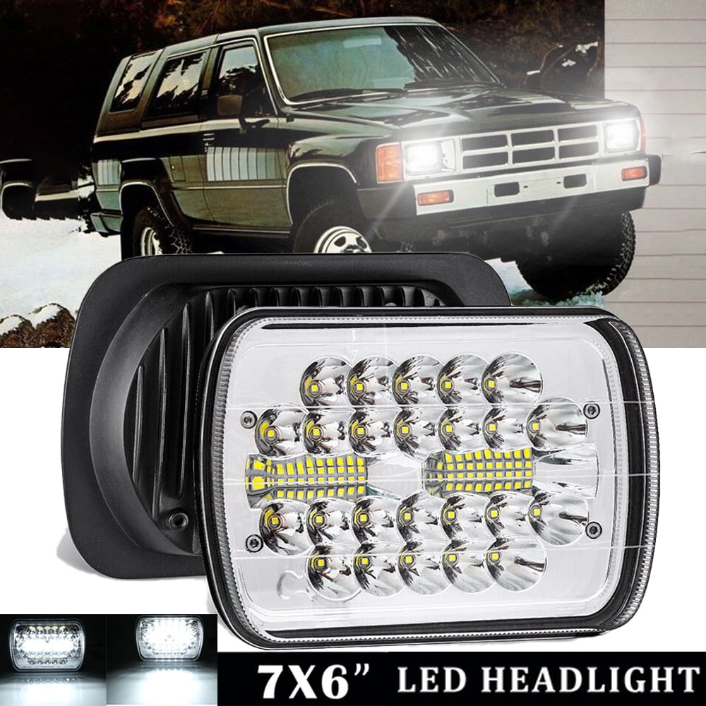 1pcs 7x6" 5X7" INCH LED Headlight Hi or Low Beam Light DRL For Jeep ...