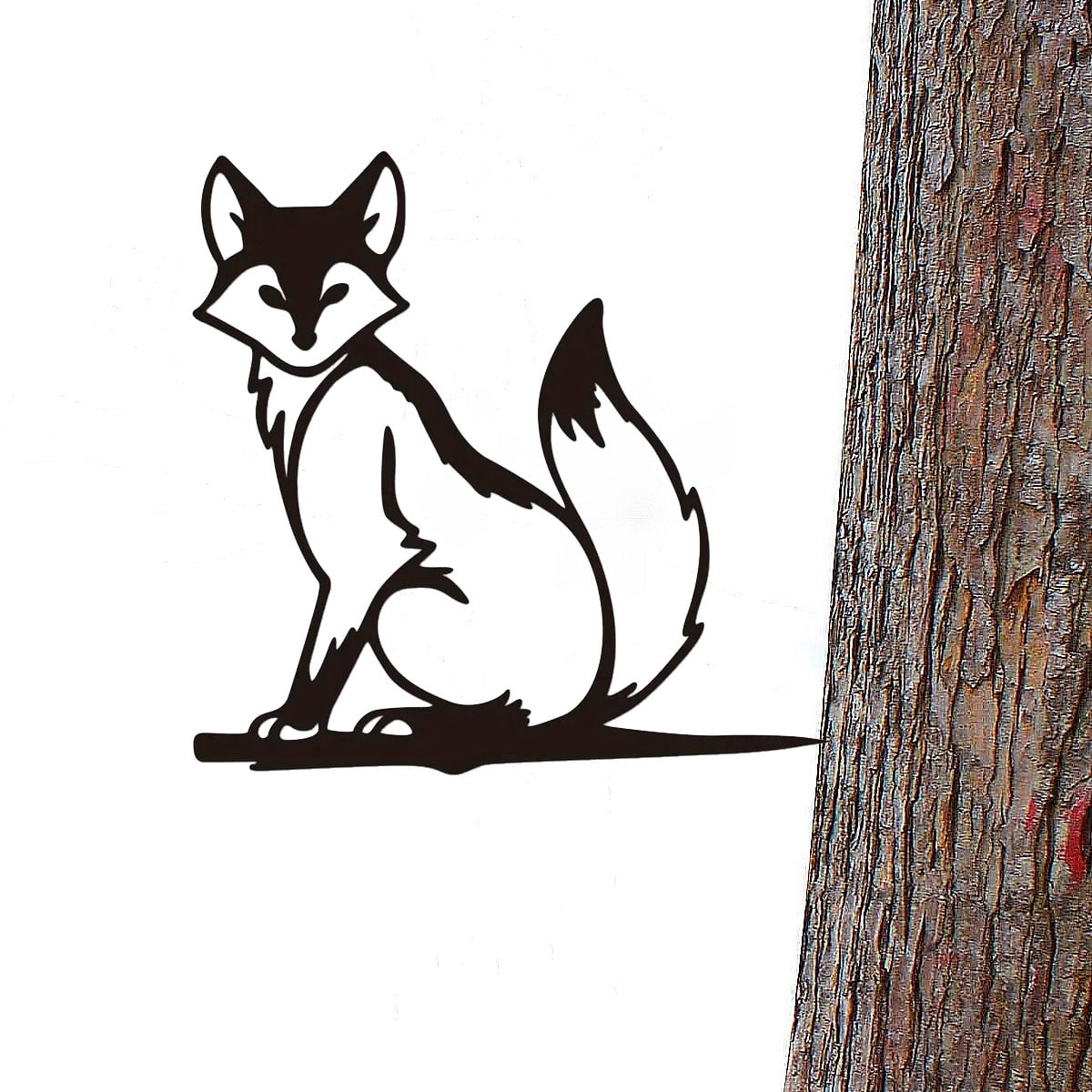 1pcs Fox/Rooster Iron Silhouette, Cute Decoration for Outdoor Garden ...