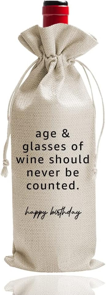 1pcs Funny Wine Bag, Gift Ideas for Women, Men, Friends, Boss, Teacher ...