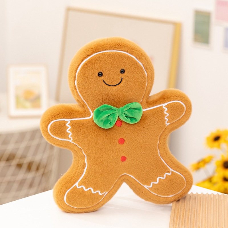 1pcs Gingerbread Man Boy Plush Toy Soft Pillow Cute Plush Doll Toy Back ...