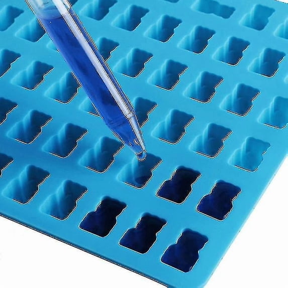 1pcs Gummy Bear Molds, Silicone Candy Molds 53 Cavities With Dropper ...