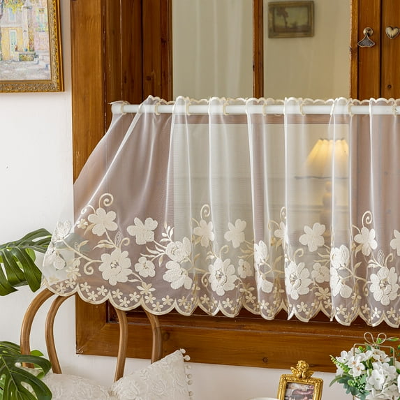1pcs Half-Curtain，Light & Airy Translucent Panels for Bedroom Living ...