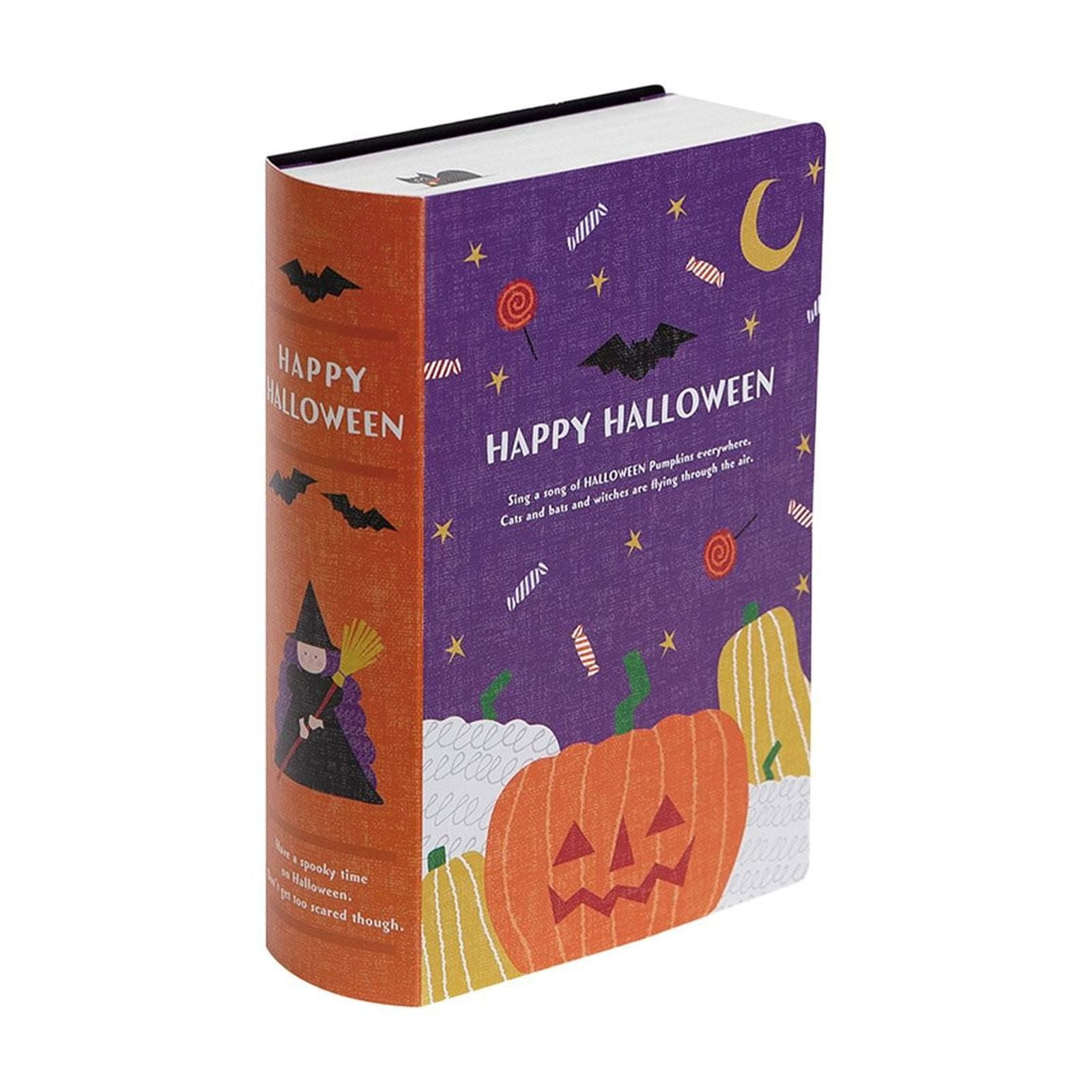 1pcs Halloween Faux Book Packaging Box Book Shape Candy Bags Halloween ...