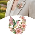 1pcs Hummingbird Enamel Flower Brooch Pin for Women, Cute Bird Floral ...