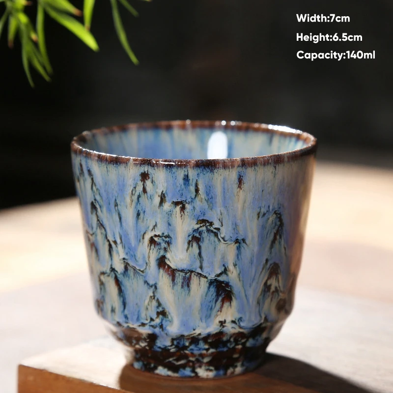 1pcs Japanese Style Kiln Transformation Ceramic Tea Cup Porcelain ...