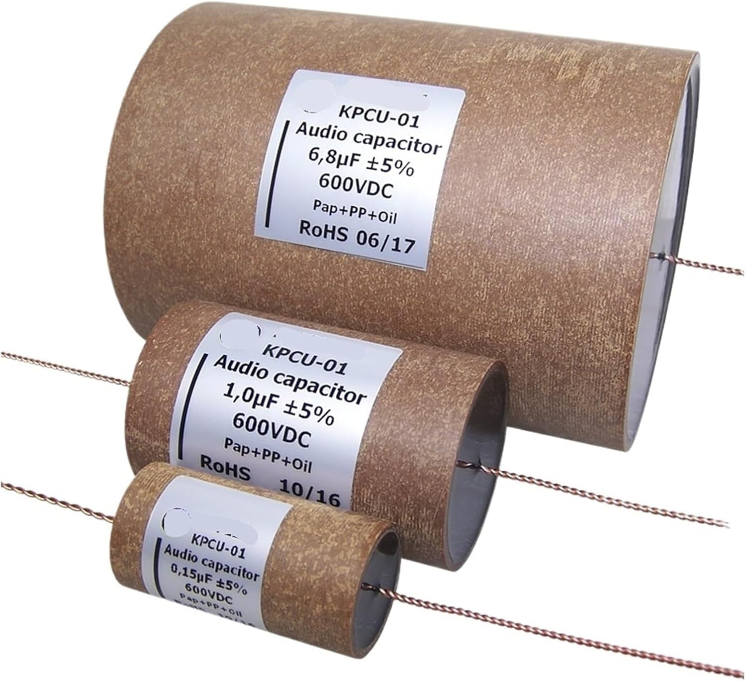1pcs KPCU-1 Series Copper foil Oil immersed Paper Tube Capacitor Audio ...