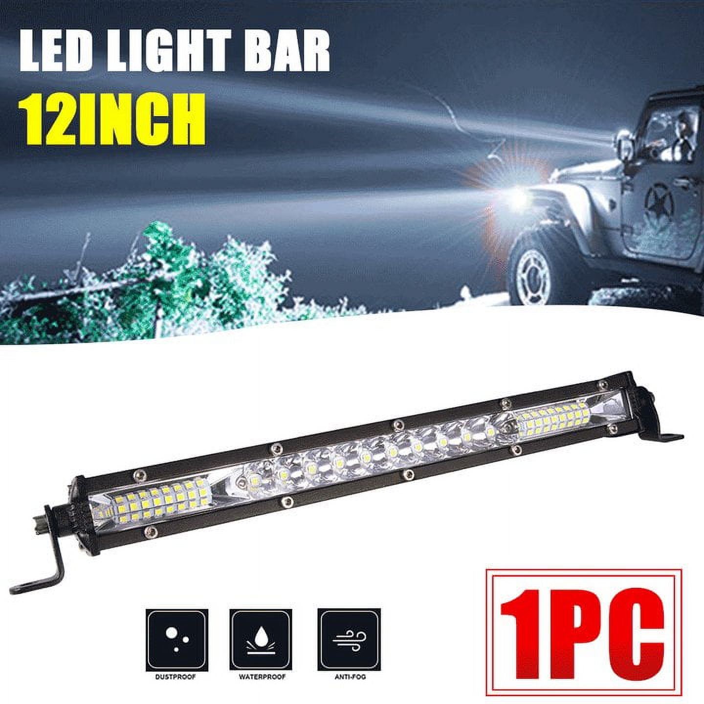 1pcs LED Light Bar 12 inch 800W Work Light for Rv Atv SUV Boat Jeep ...