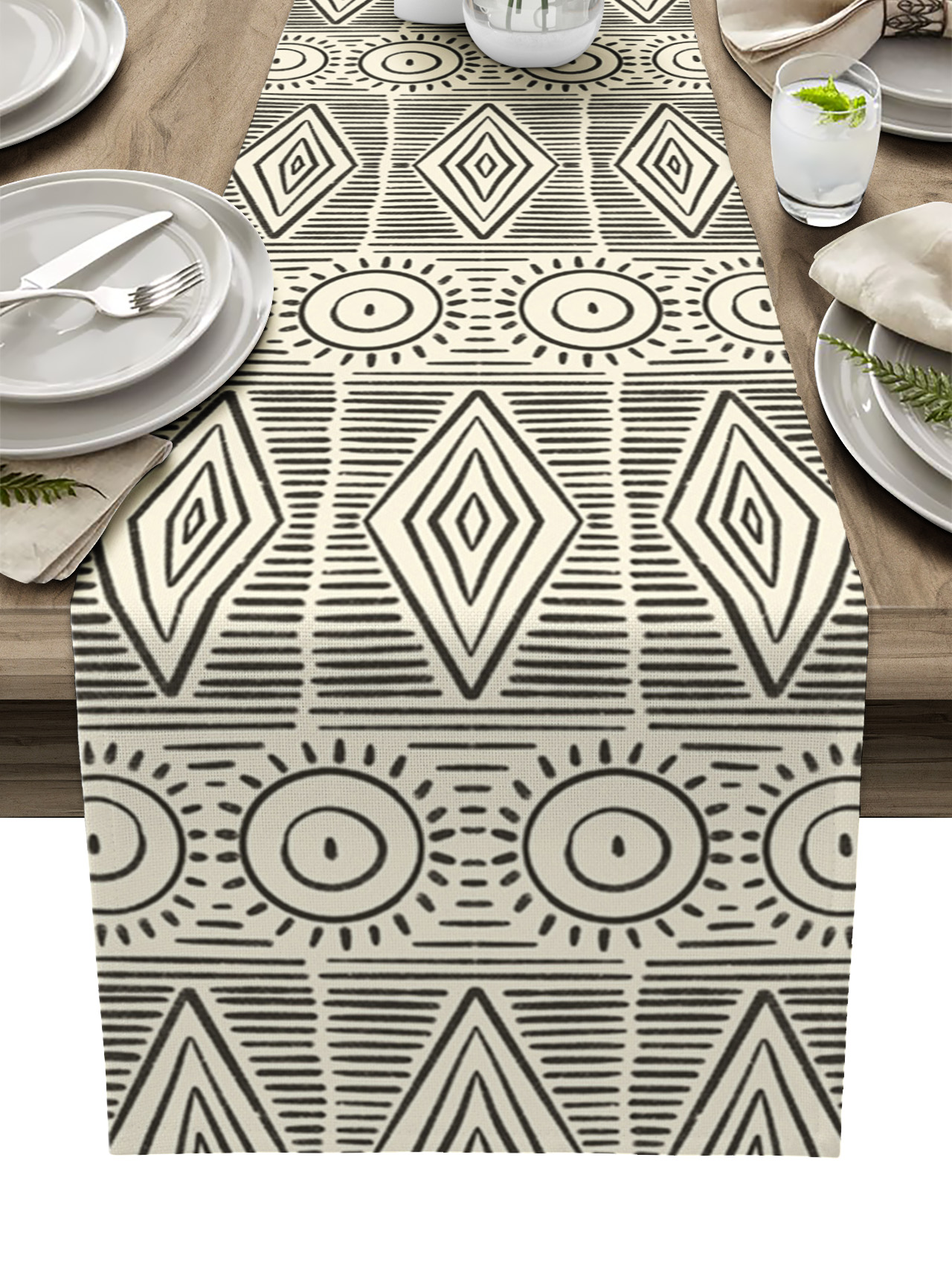 1pcs Mexican Ethnic Geometric Stripes Modern Table Runners For Wedding ...