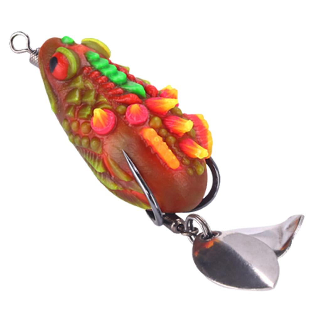 1pcs Mini Frog Soft Bait 4cm Double Hide Hook Fishing Lure Bionics Frog ...