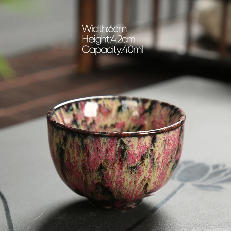 1pcs Mini Tea Bowl Kiln Transformation Ceramic Tea Cup Chinese Kung Fu Teacup Espresso Coffee ...