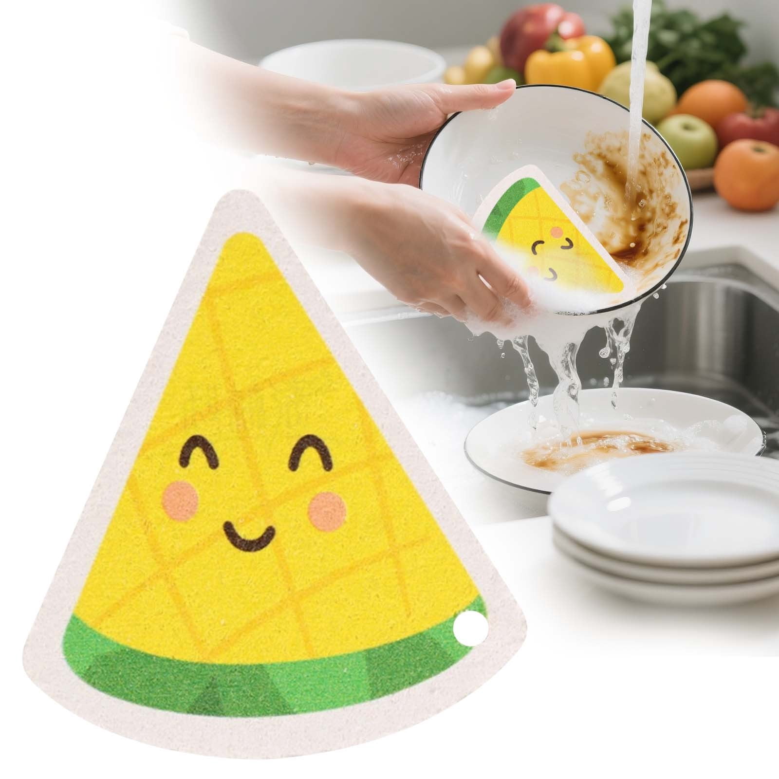 1pcs Multi-Function Triangle Wok Sponges Reusable Absorbent Dish ...