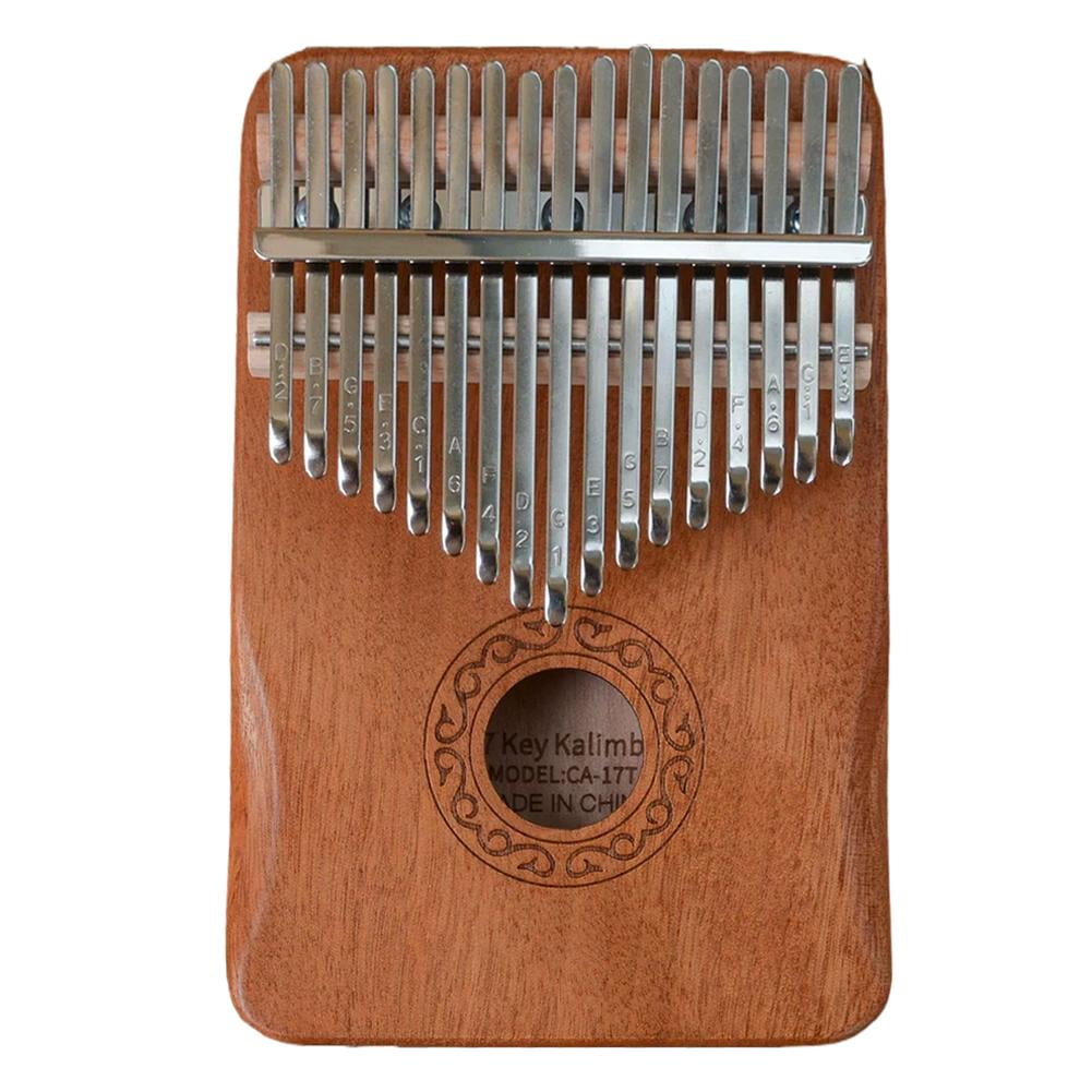 1pcs Music instrument Thumb Piano 17 Keys Mahogany Wood Finger Piano ...