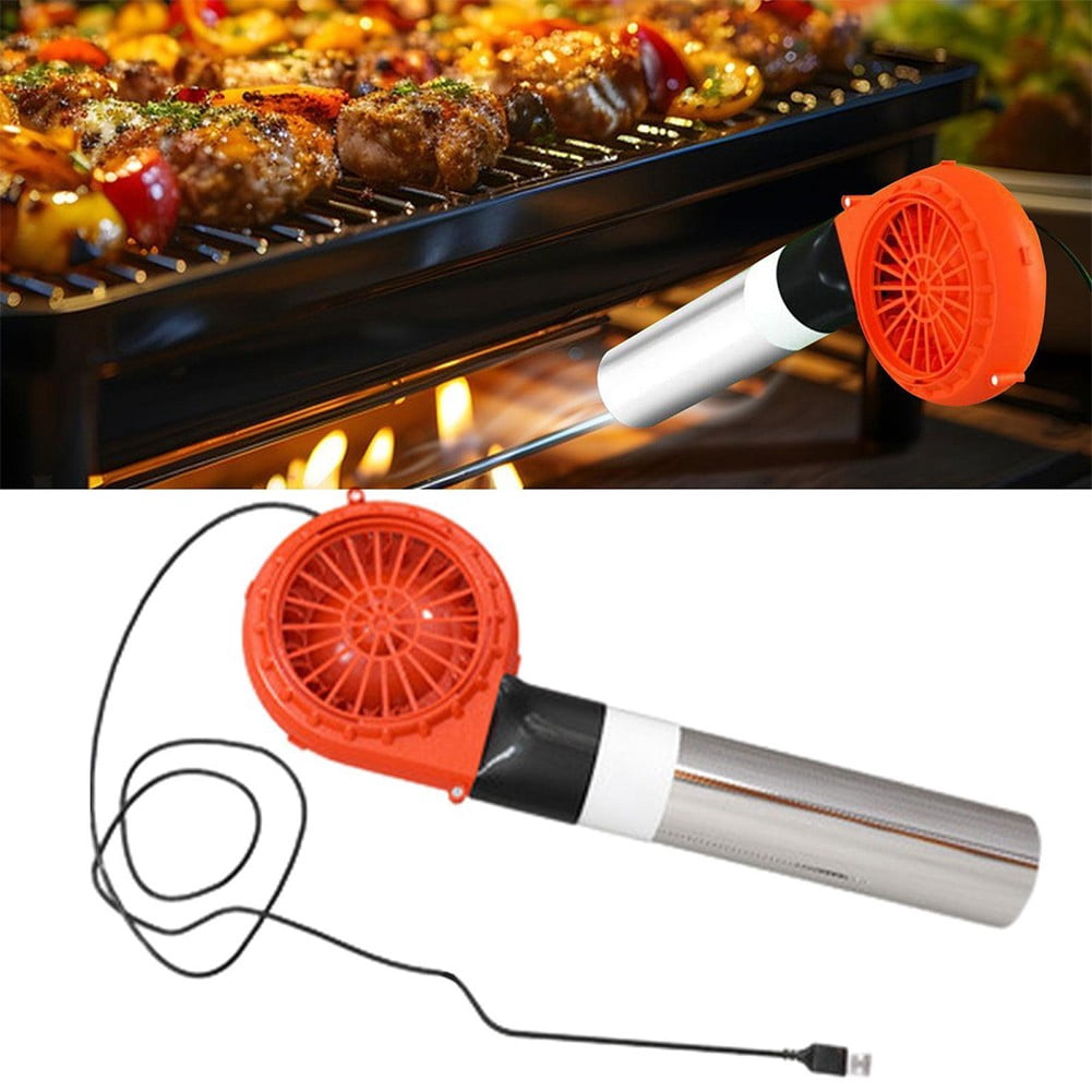 1pcs Outdoor Camping Grill Portable Handheld Powered Barbecue Fan Air ...