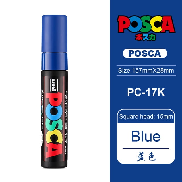 1pcs POSCA Plumones PC-17k Paint Marker Pen Big Thick Head Pop Poster ...
